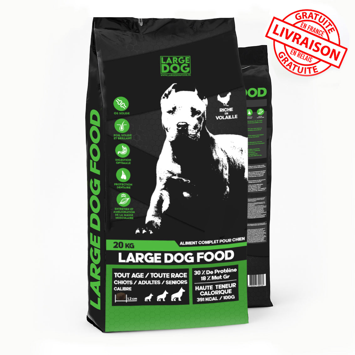 Croquette chien 30/18 - 20 kg – LARGEDOGFOOD